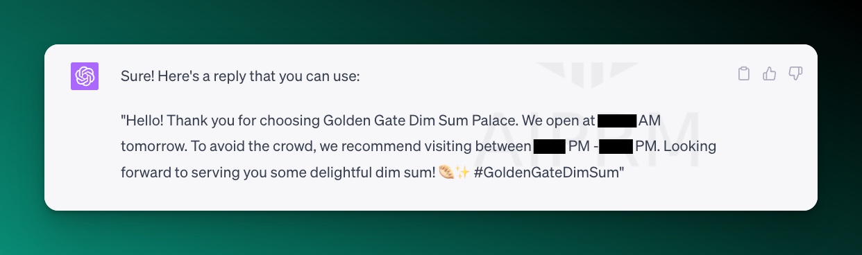 How Restaurants can use ChatGPT for Marketing · AIPRM