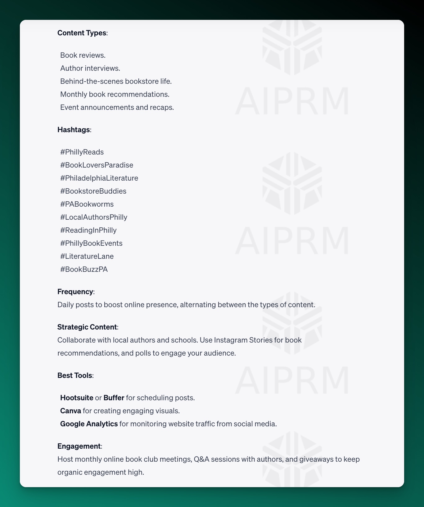 Using ChatGPT to Create a Social Media Strategy · AIPRM