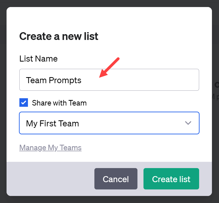 Learn How to Create a list · AIPRM