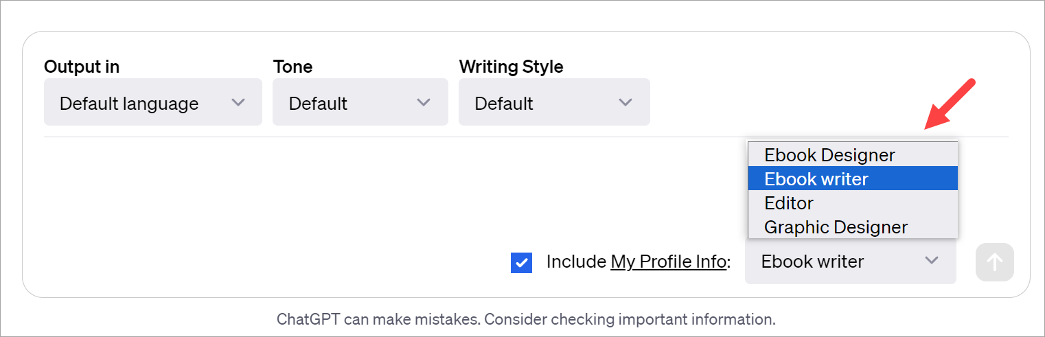 Créer un profil personnalisé · AIPRM
