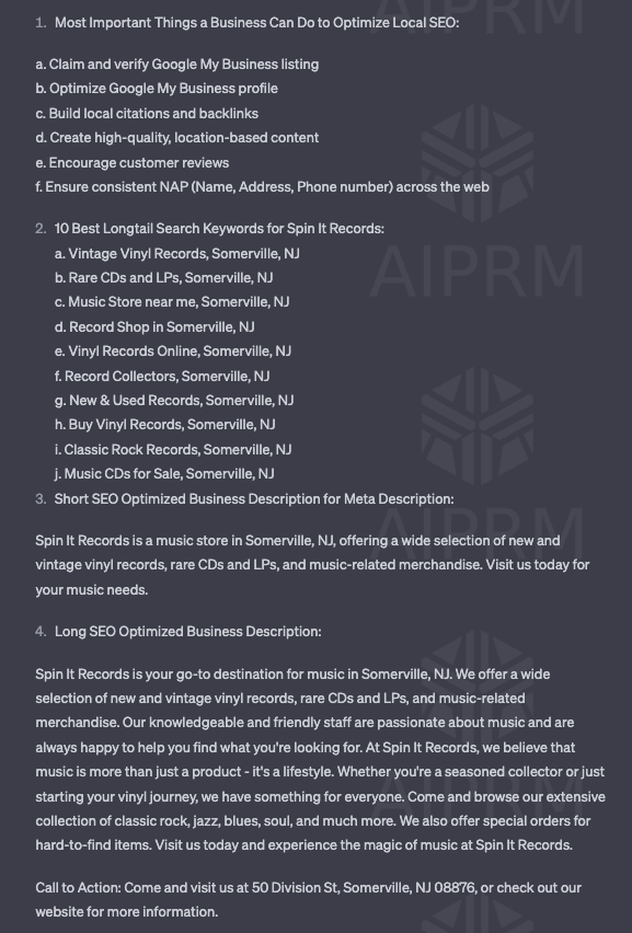 ChatGPT Guide for Small Business Owners · AIPRM