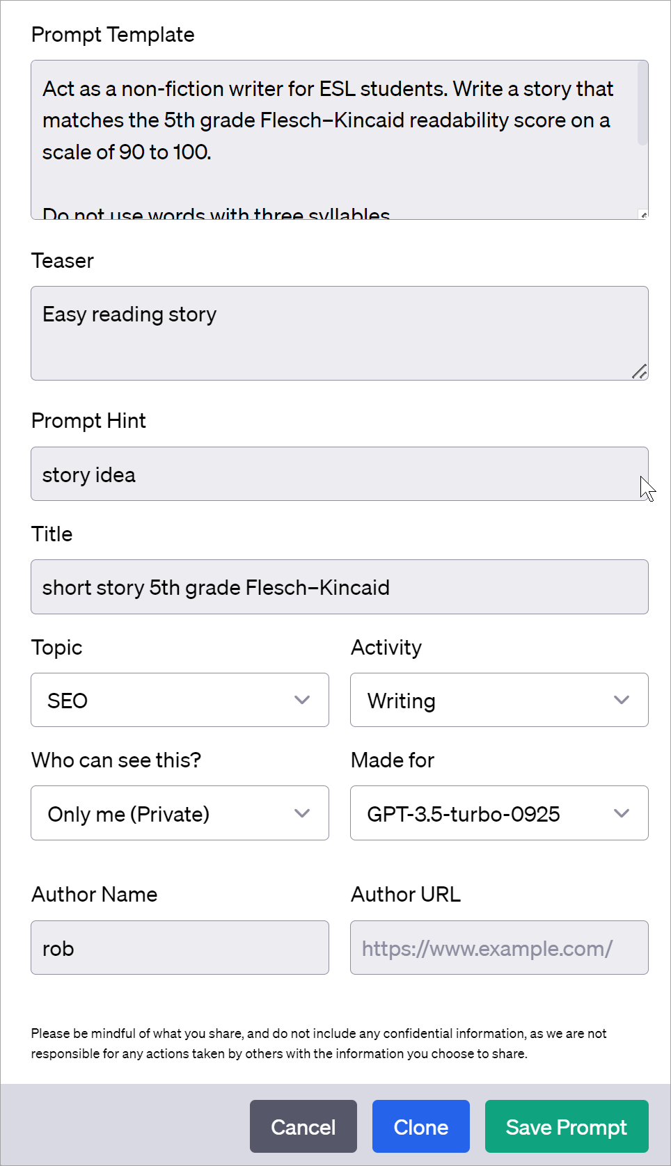 Edit a Prompt · AIPRM