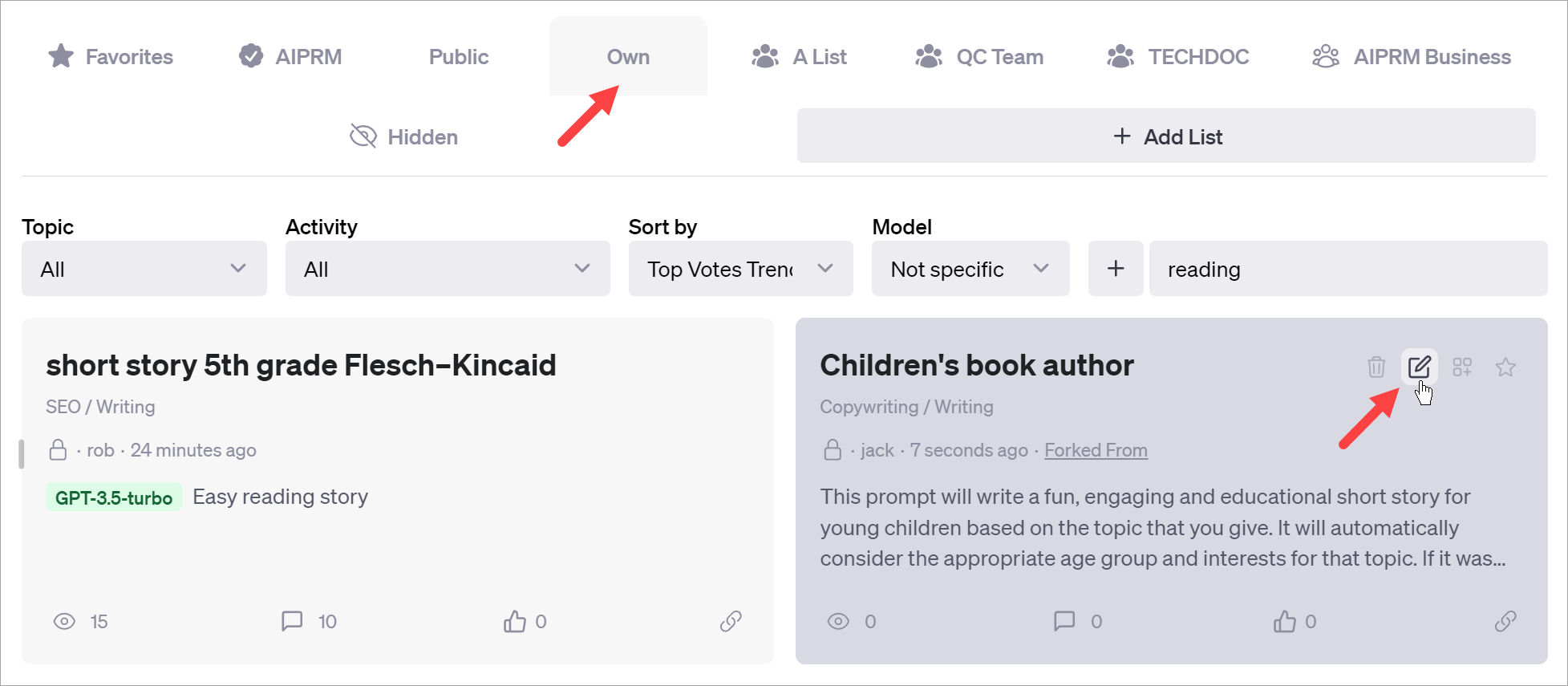 Edit a Prompt · AIPRM