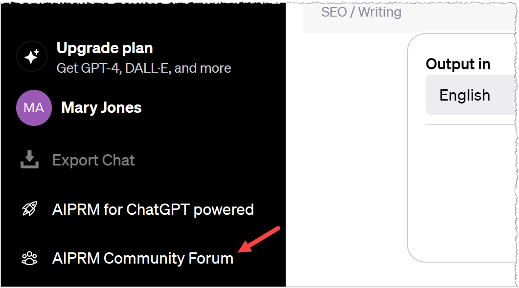 AIPRM Dashboard Overview · AIPRM