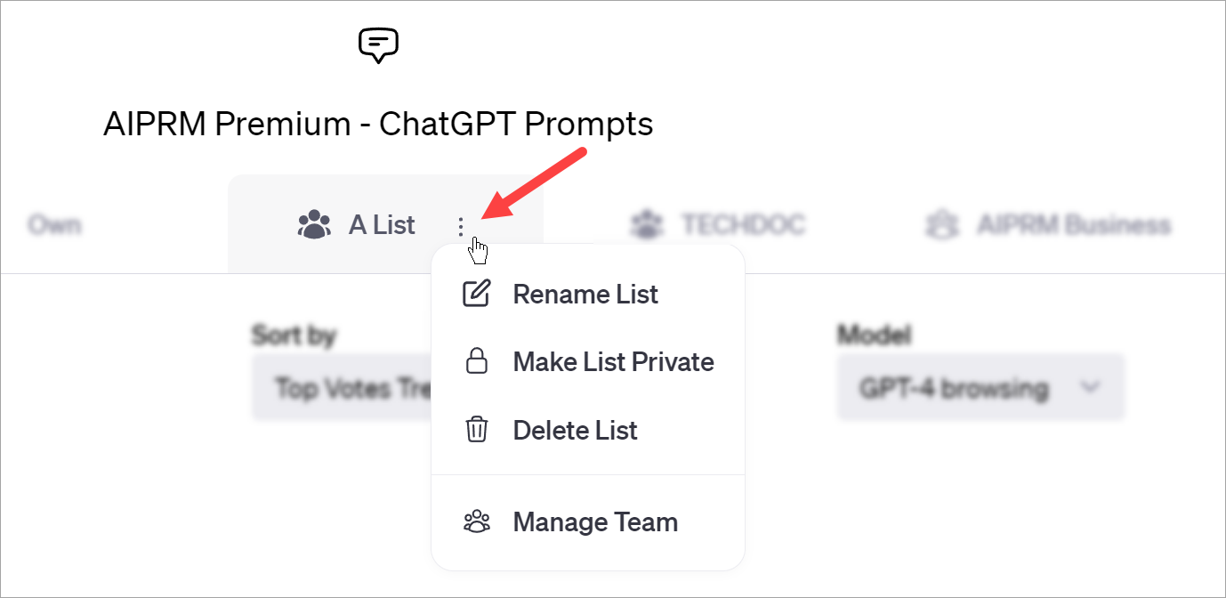 Learn How to Create a list · AIPRM
