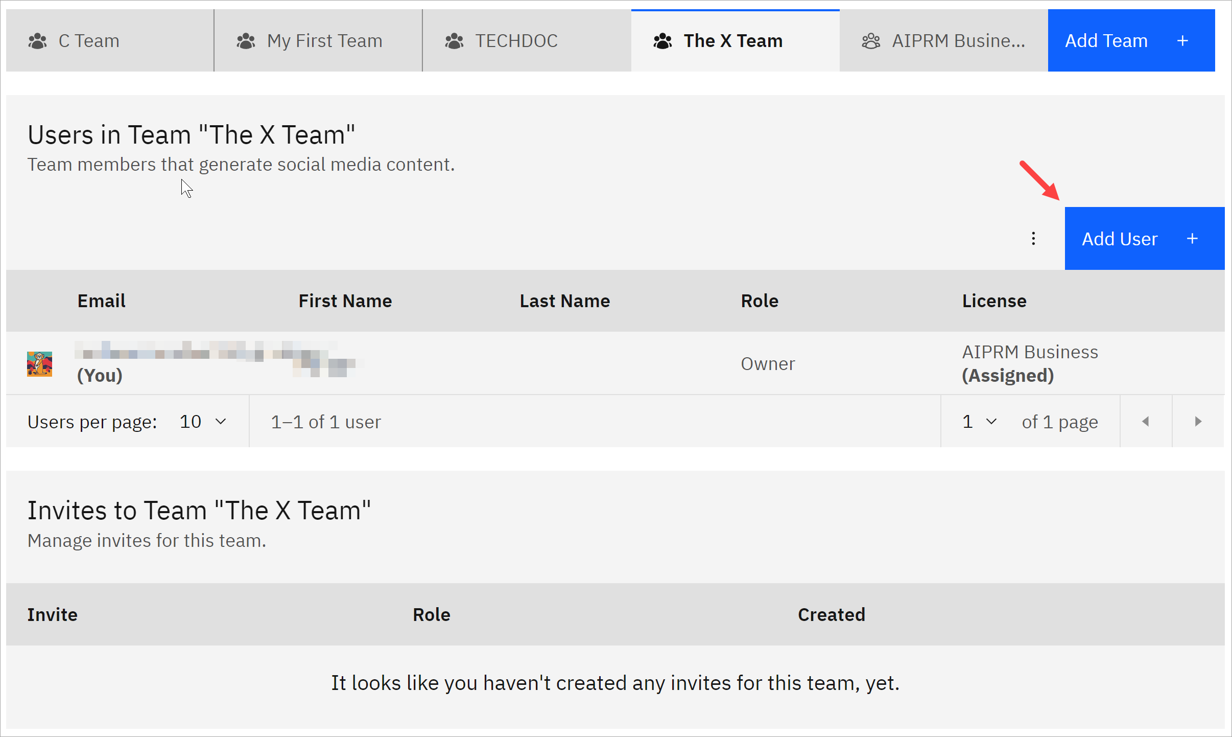 Create a Team · AIPRM